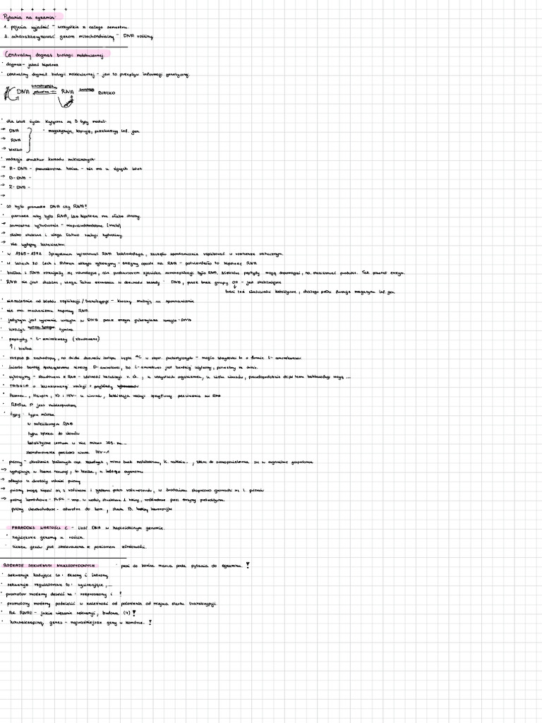Biologia Molekularna - Wykład | PDF