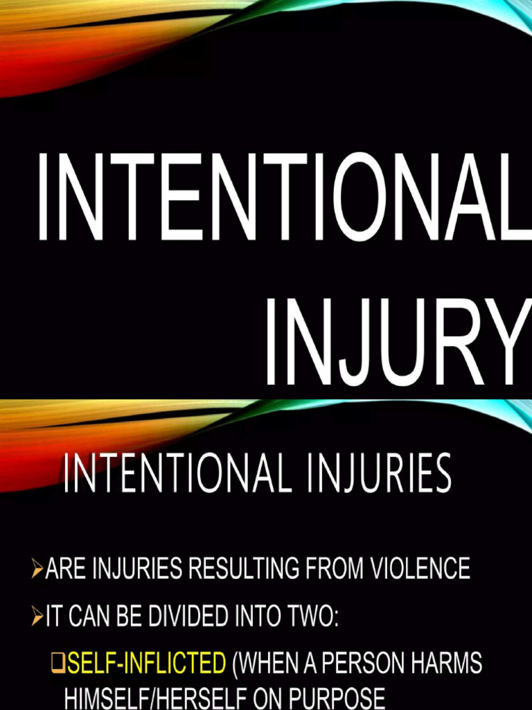 Intentional Injuries | PDF