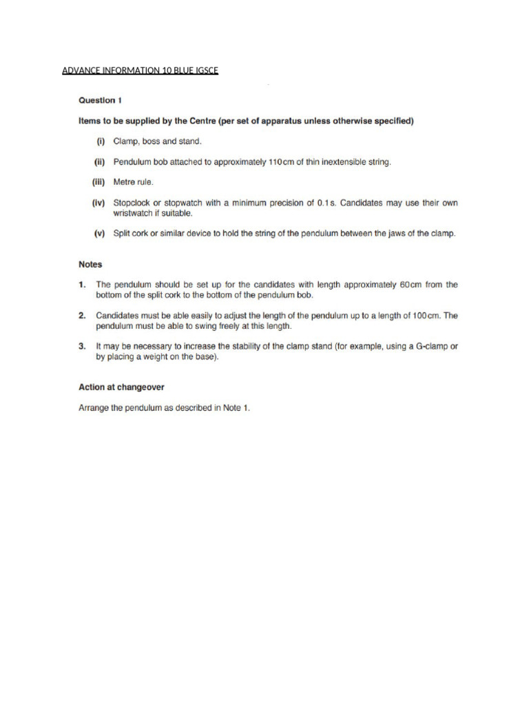 Advance Information 10 Blue Igsce | PDF
