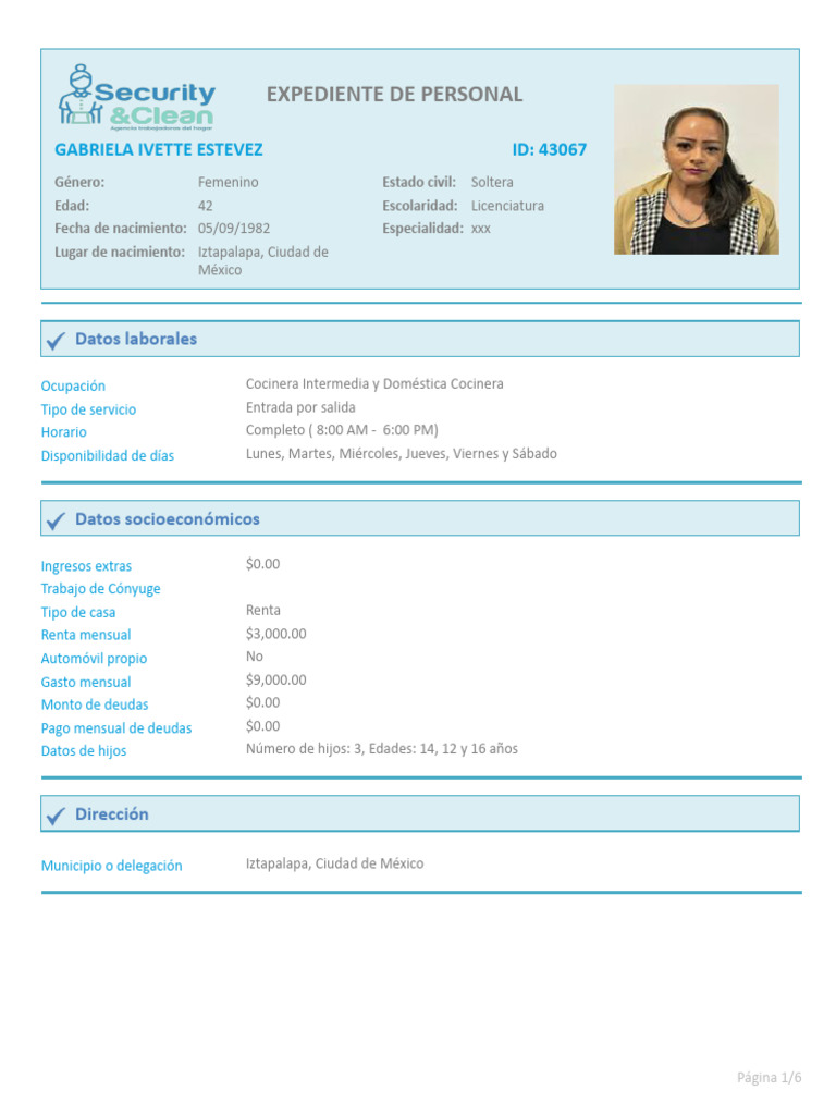 Perfil - Gabriela Ivette - Estevez | PDF