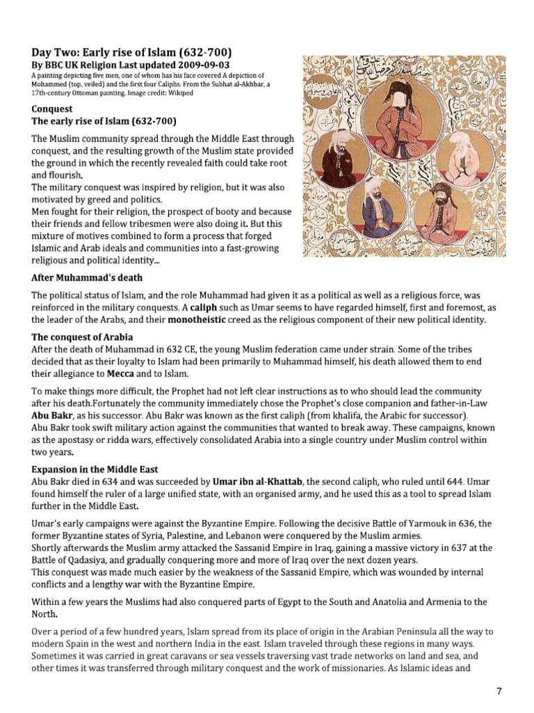 Spread of Islam | PDF