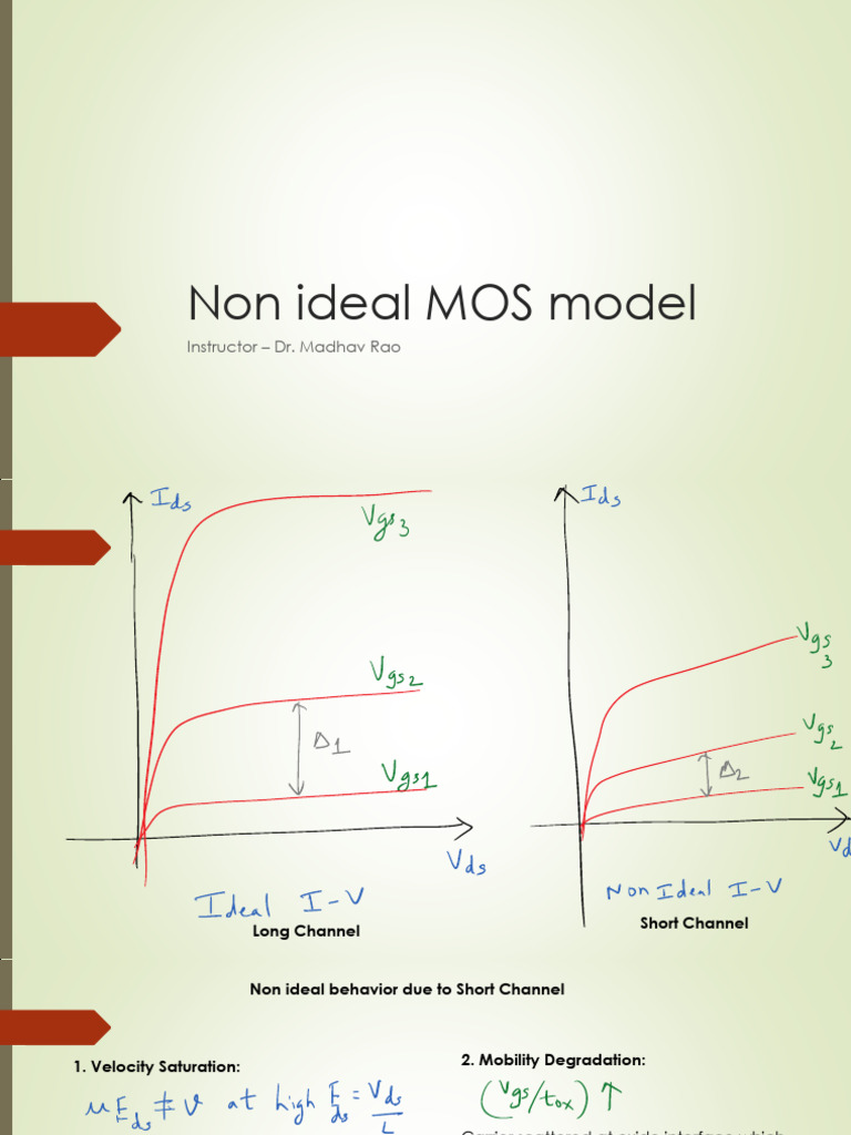 Non-Ideal IV Characteristics in VLSI | PDF