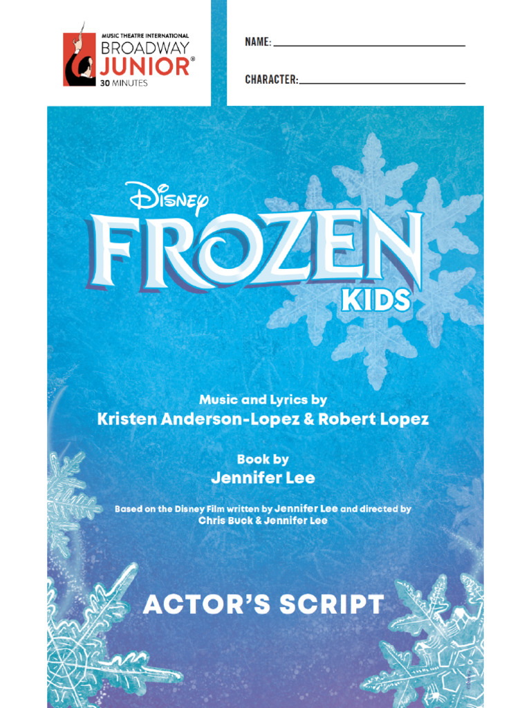 Frozen KIDS Actors Script | PDF