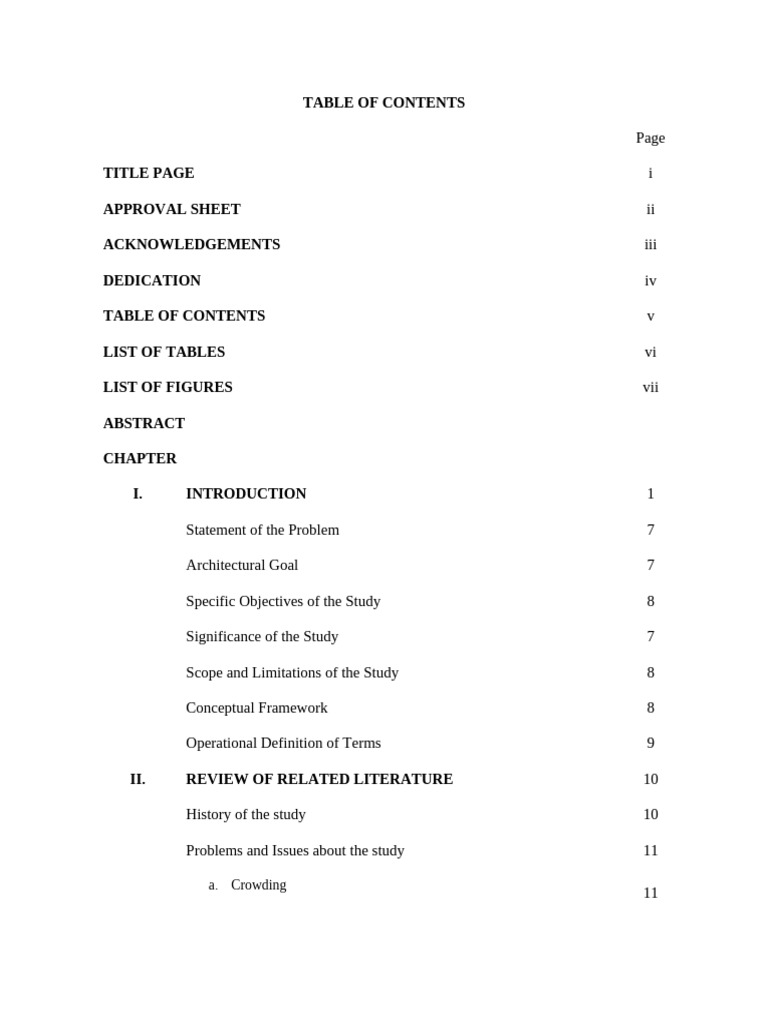 TABLE OF CONTENTS For Thesis | PDF | Analysis | Data