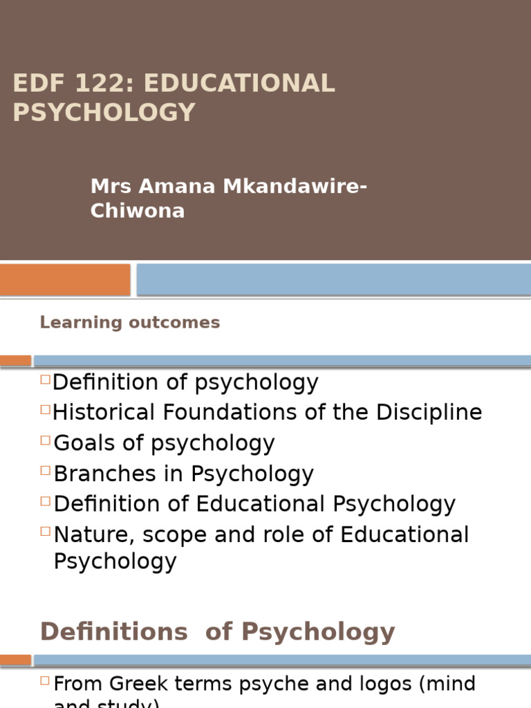Educational Psychology Overview and Insights | PDF | Psychology ...