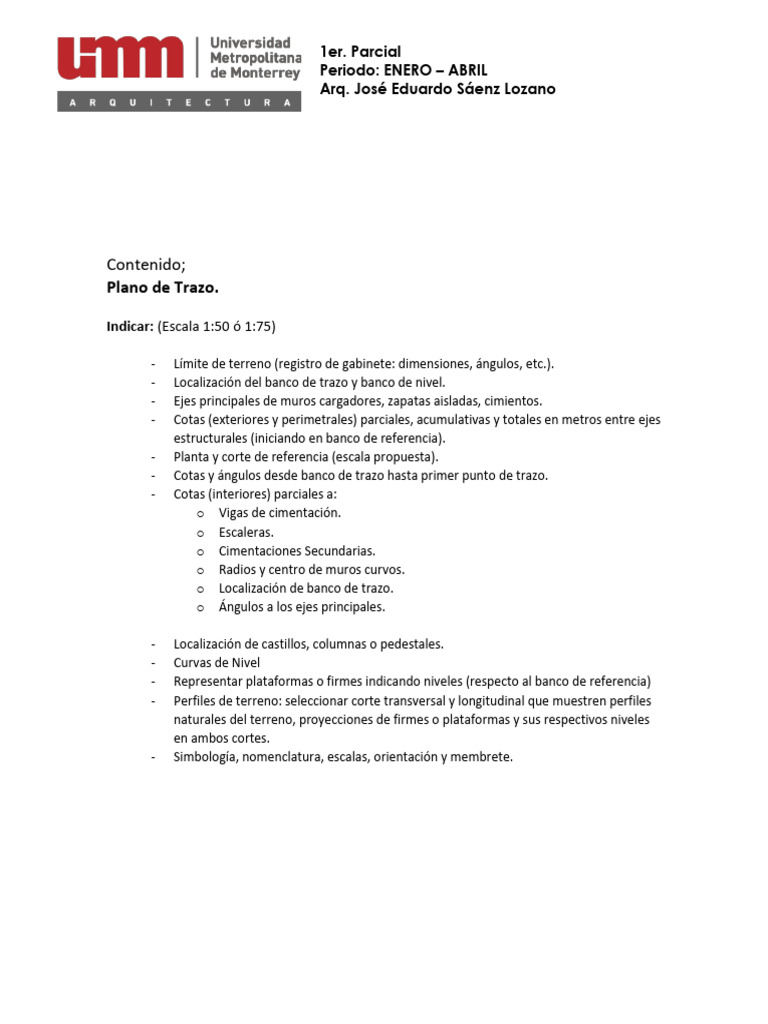 Contenido Plano Trazo | PDF