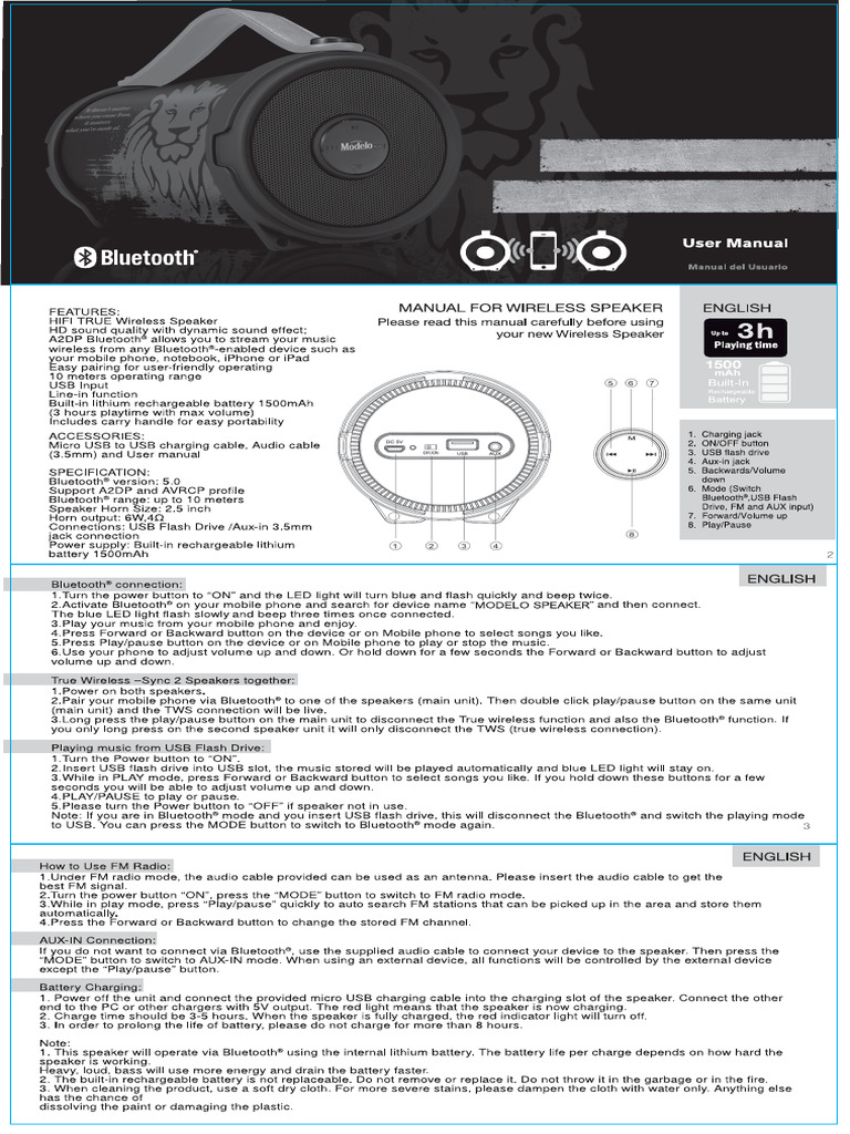 MO Speaker Manual | PDF