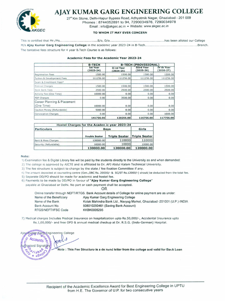 Laon Purpose - I To 4TH Year | PDF