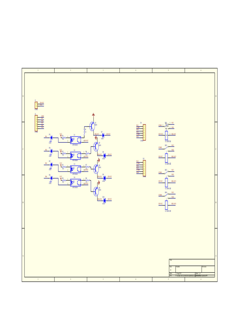 4 Channel DC 5V Relay Module With Optocoupler Schematic Diagram | PDF ...