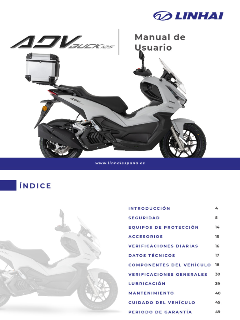 Manual Adv Buck 125 Es V2024 04 05 | PDF | Sistema de freno antibloqueo | Cambiar