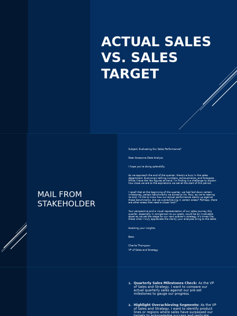 Actual Sales vs. Sales Target | PDF | Forecasting