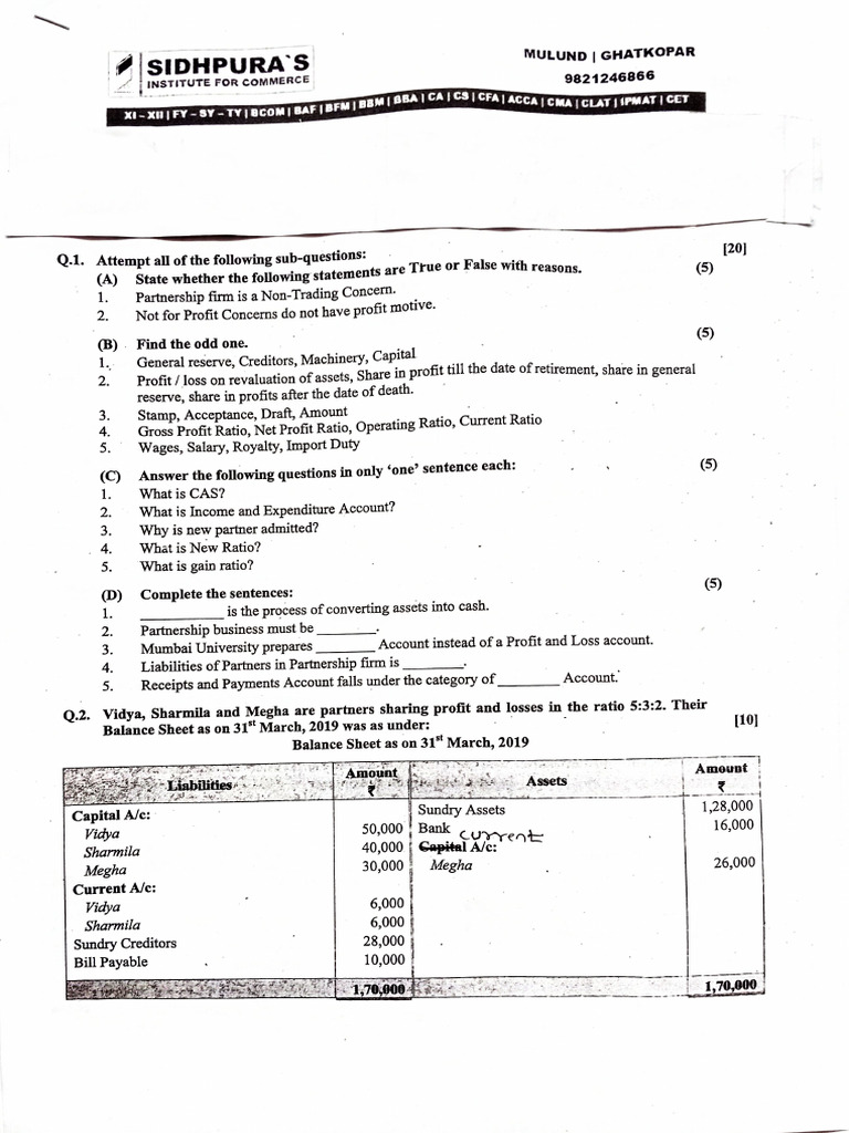 BK Model Paper-3 QP | PDF