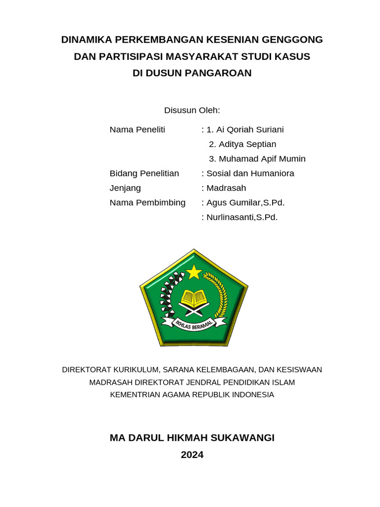 Proposal Myres 2024 Ma Darul Hikmah | PDF