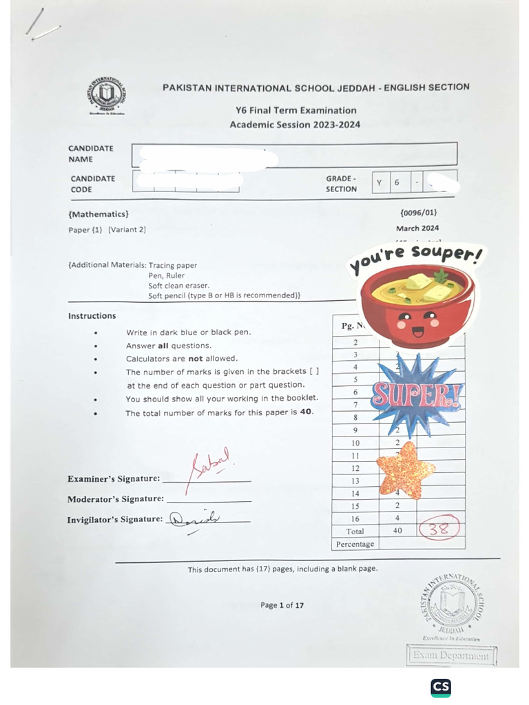 Math Mock Exam P1 2024 | PDF
