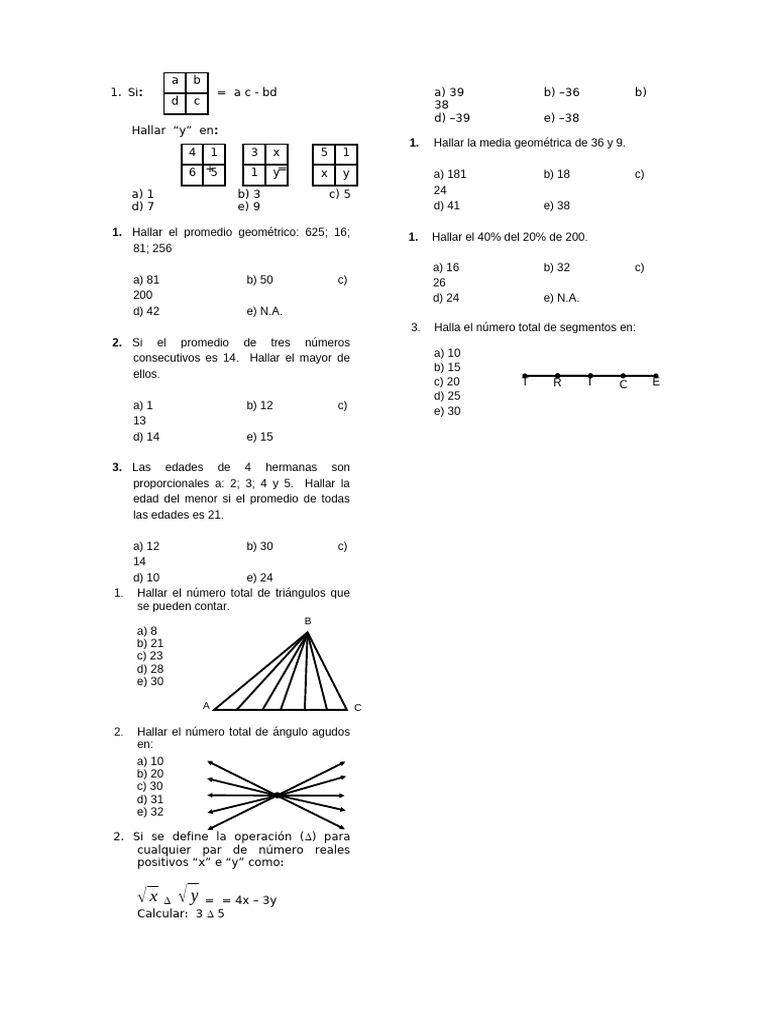 Preguntas Ultimo Examen Secundaria RM | PDF