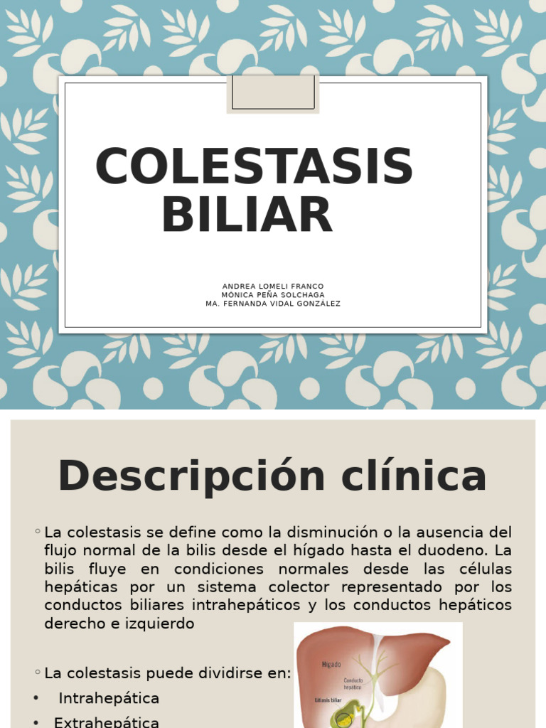 COLESTASIS BILIAR (1) | PDF | Bilis | Hígado