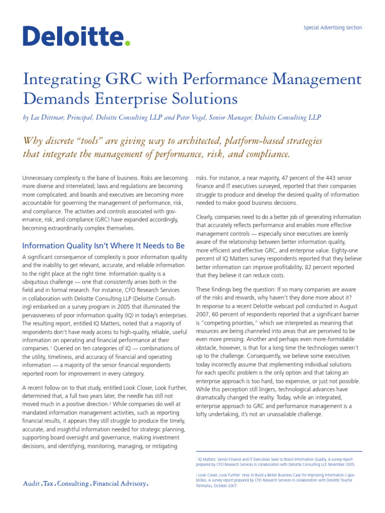 Integrating_GRC | PDF | Regulatory Compliance | Business