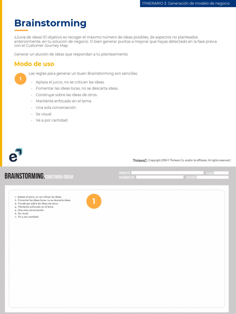 Ficha Itinerario 3-Brainstorming | PDF