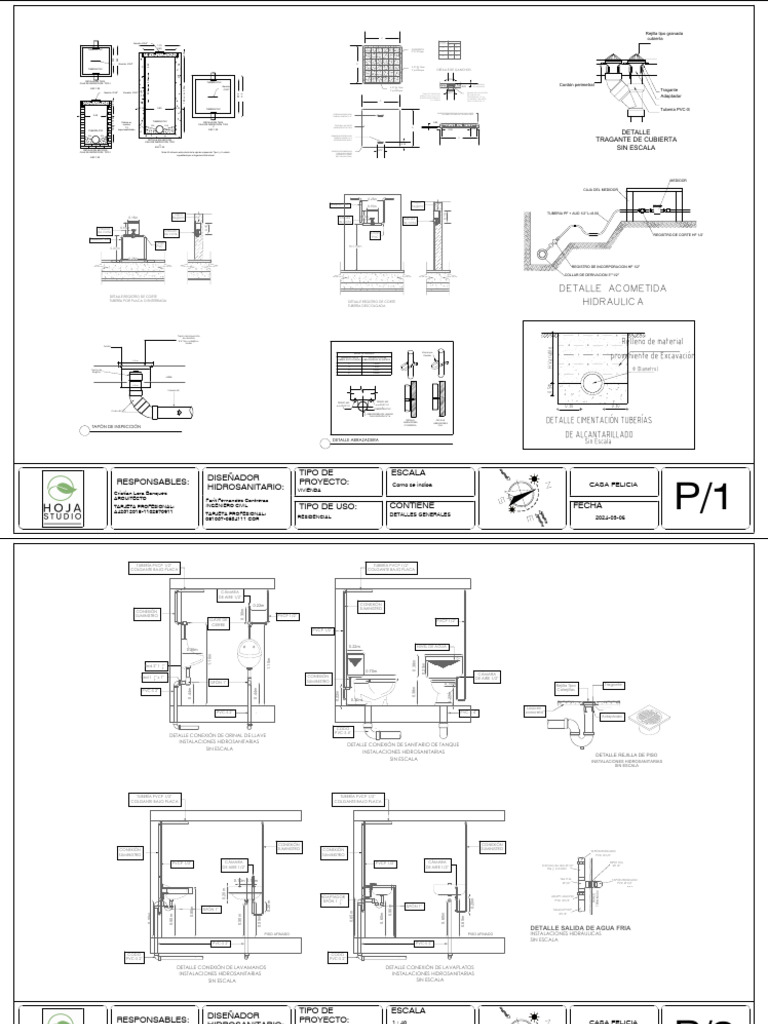 Planos Hidrosanitarios (1) 1 2 | PDF