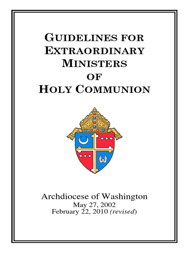 Guidelines For Extraordinary Ministers Revised 2-22-10 CURRENT Letter ...