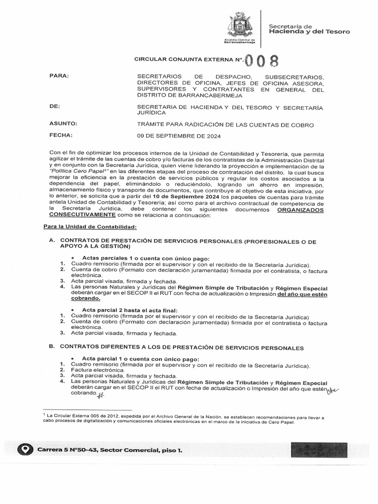 Circular Externa 008 | PDF