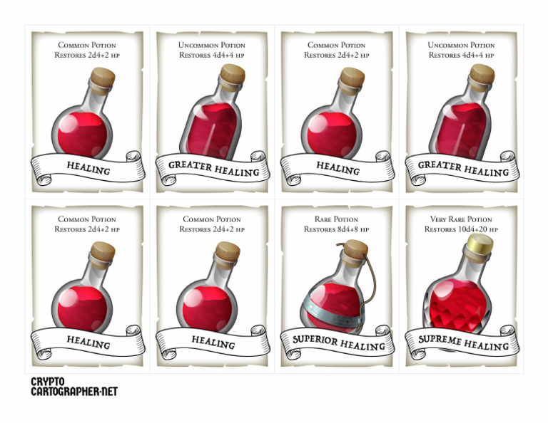 5e+Healing+Potions | PDF