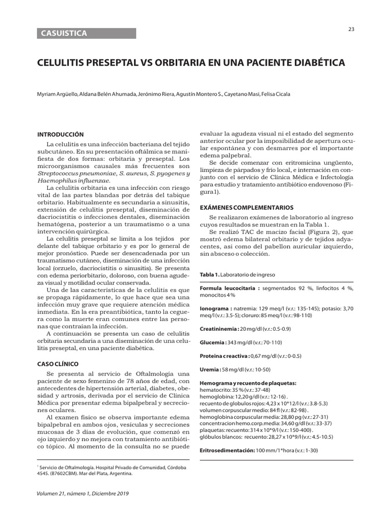 04 Celulitis Preseptal Orbitaria | PDF | Especialidades Medicas ...