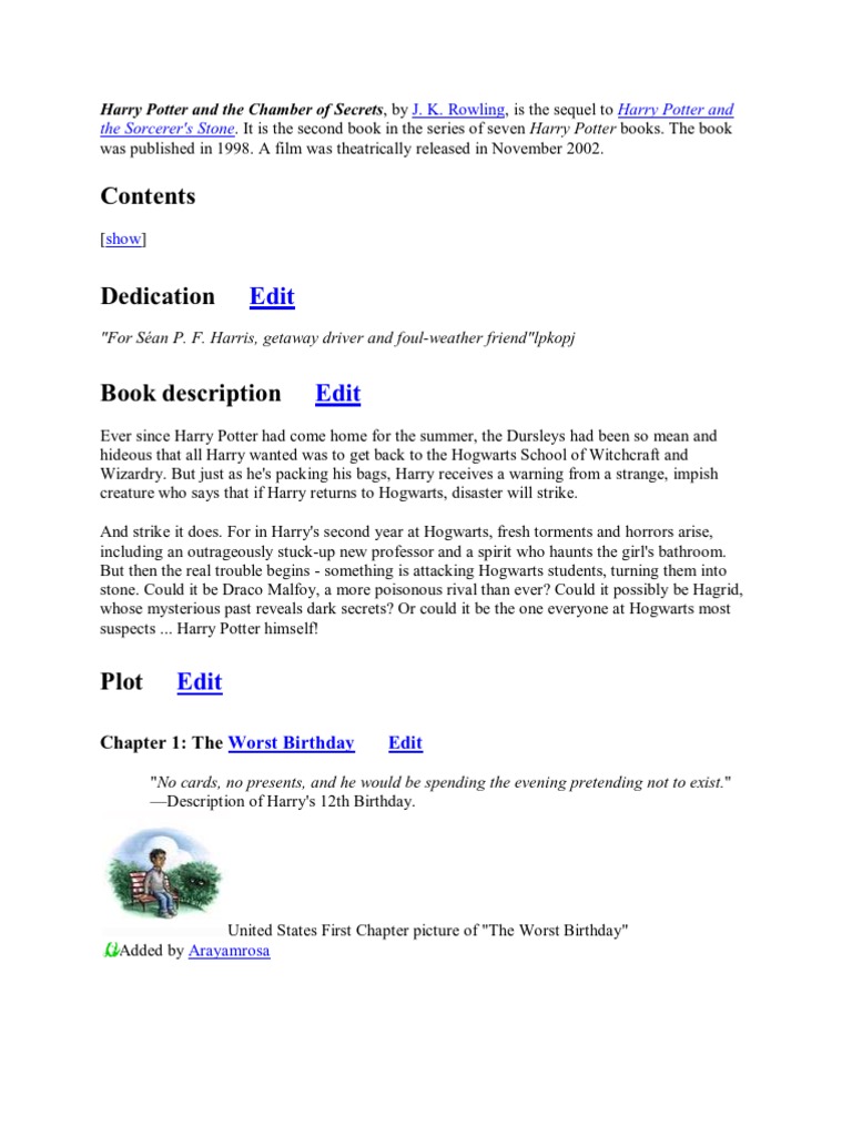 Harry Potter and the Chamber of Secrets Summary | PDF | Fictional Universes