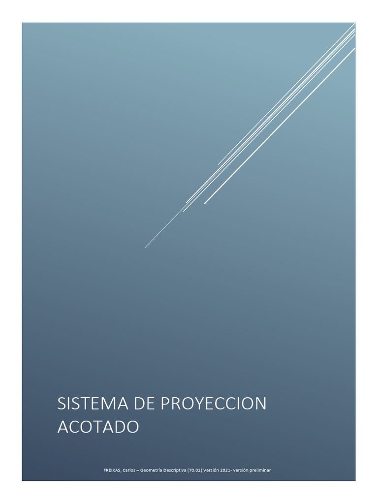 Sistema de Proyección Acotada en Geometría | PDF | Pendiente | Elipse