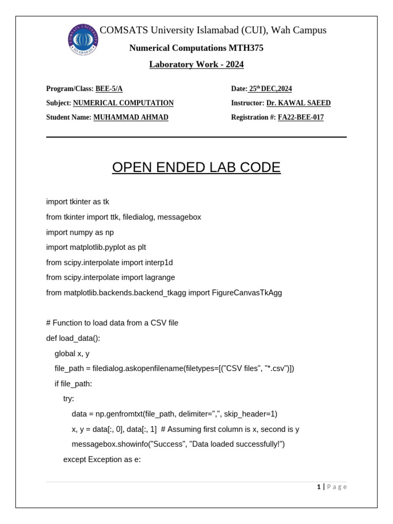Assignment of Electrical | PDF | Interpolation | Numerical Analysis
