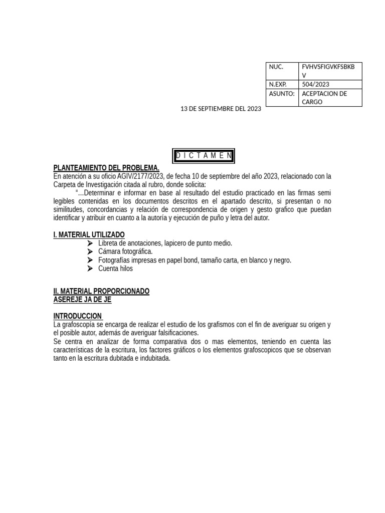 Dictamen Grafo | PDF