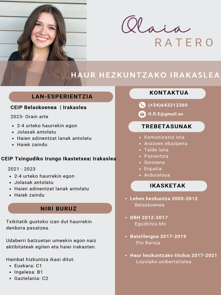 Curriculum Vitae CV Profesional Beige | PDF