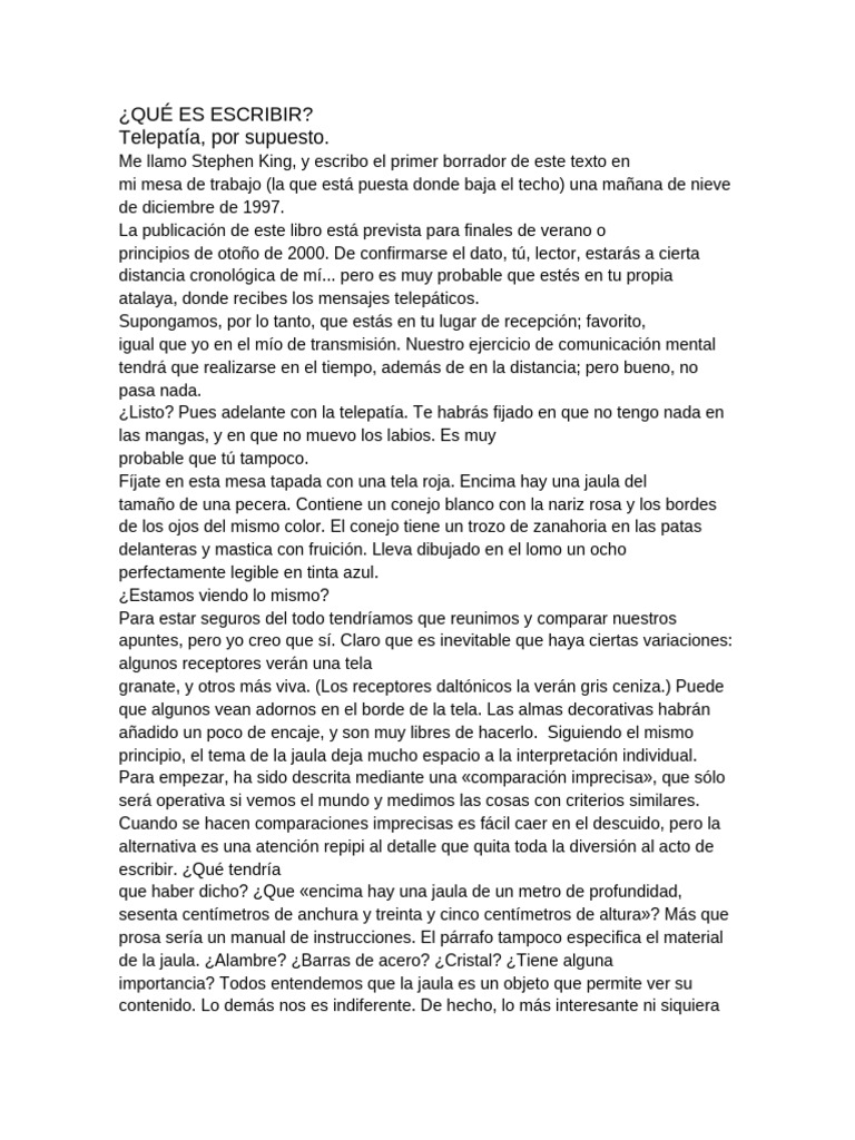 Qué Es Escribir | PDF