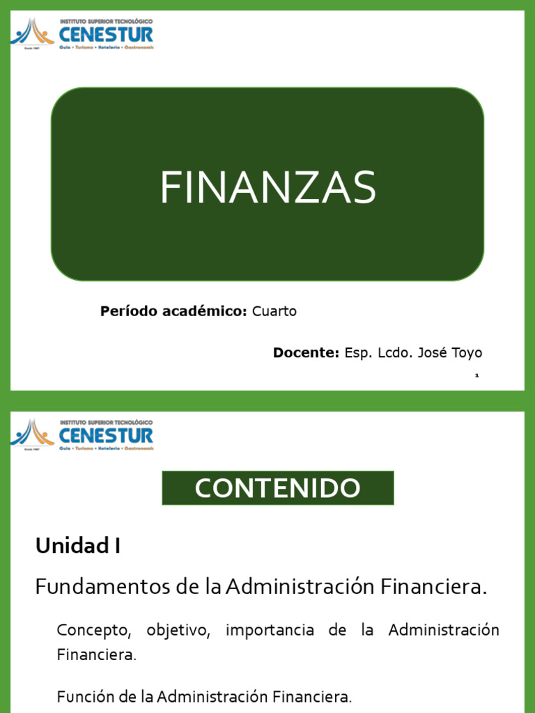 FINANZAS UNIDAD I Fundamentos de La Administracion Financiera | PDF ...