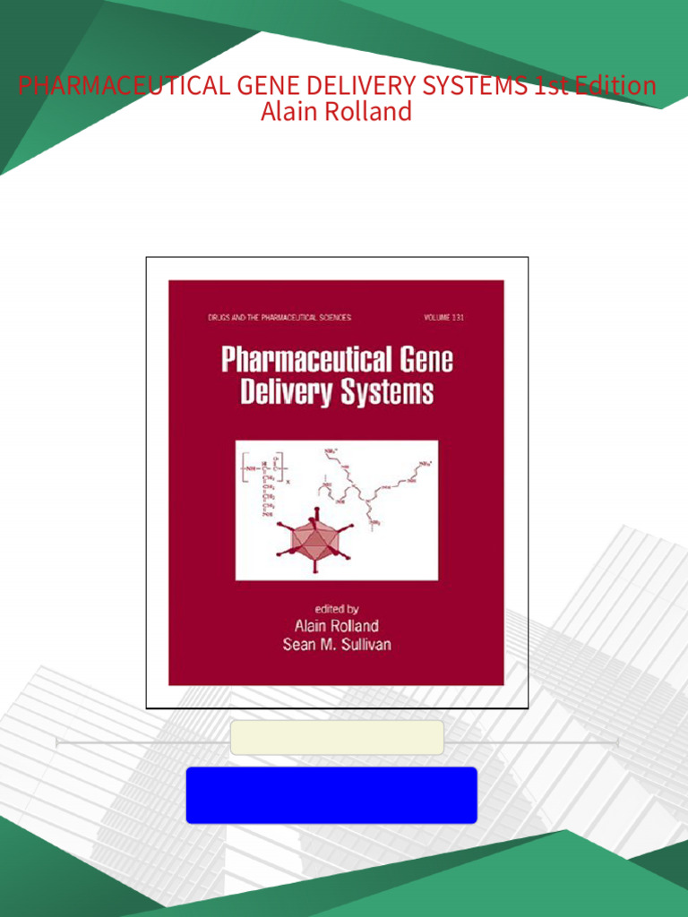 PHARMACEUTICAL GENE DELIVERY SYSTEMS 1st Edition Alain Rolland - Download The Ebook and Explore ...