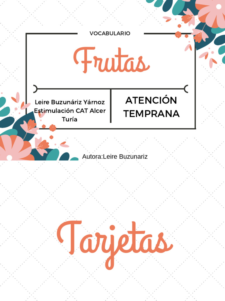 Vocabulario de Frutas para Niños | PDF