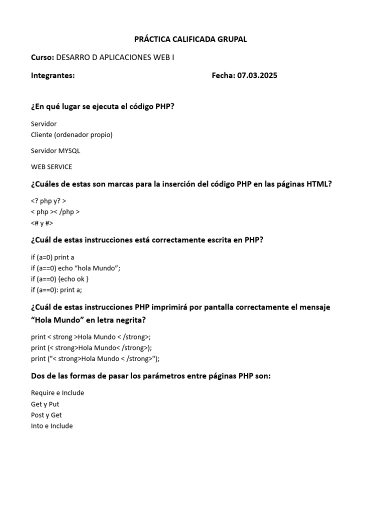 Practica Calificada | PDF