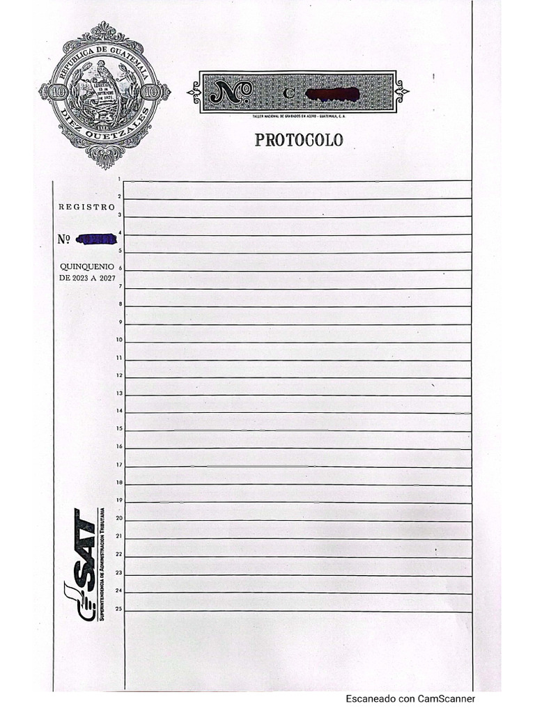 Hoja Protocolo Muestra | PDF