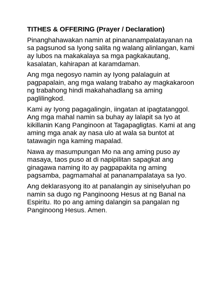 Tithes | PDF