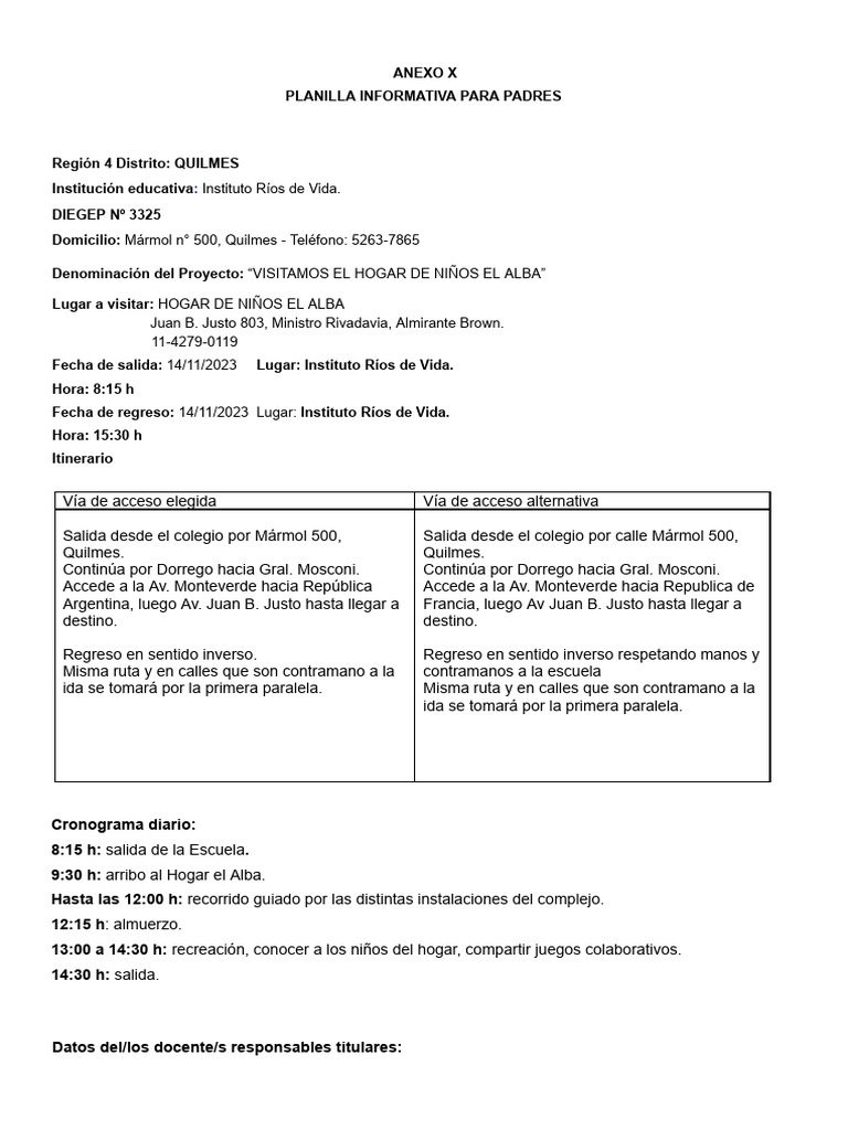 Anexo 10 Hogar El Alba - Docx 1 | PDF