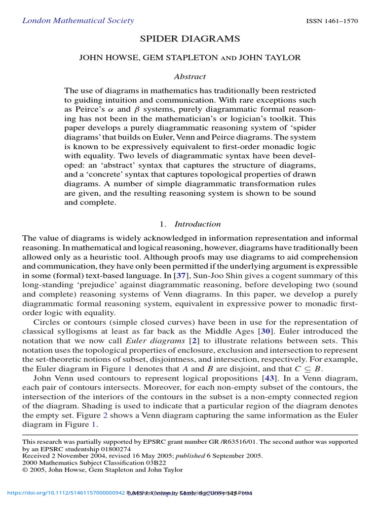 spider-diagrams | PDF | Vertex (Graph Theory) | Mathematical Logic