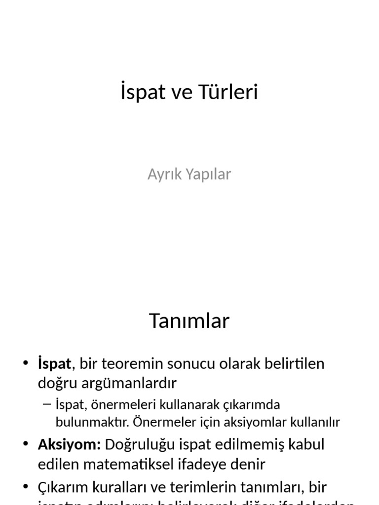 İspat Türleri | PDF