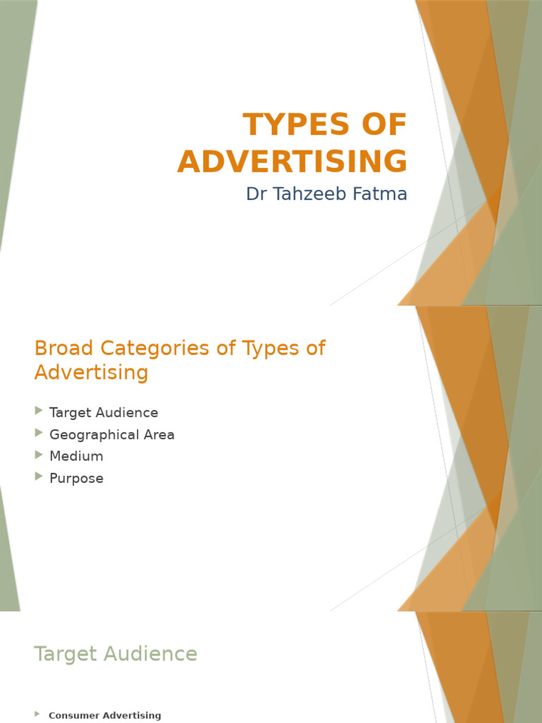 Types of Advertising Explained | PDF | Advertising | Brand