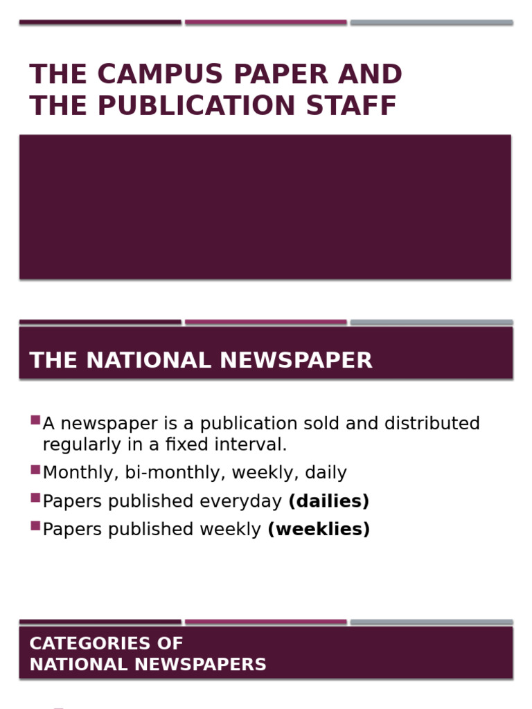 The Campus Paper The Publication Staff | PDF | Newspapers | Journalism