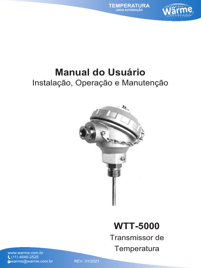 Transmissor de Temperatura WTT-5000 | PDF