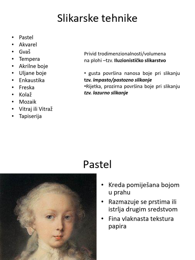 Slikarske Tehnike | PDF