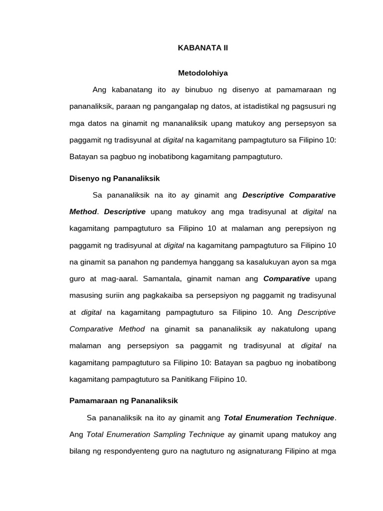 KABANATA-2-research Sample | PDF