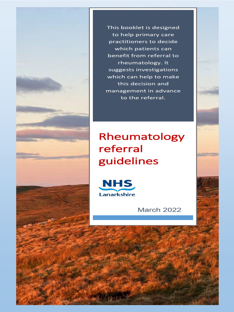 Rheumatology Referral Guidelines for PCPs | PDF | Fibromyalgia | Human ...