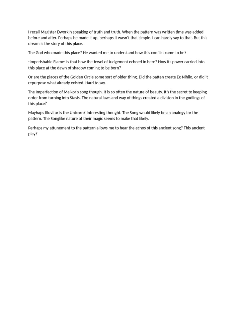 Serenelle Dream Response 1 | PDF