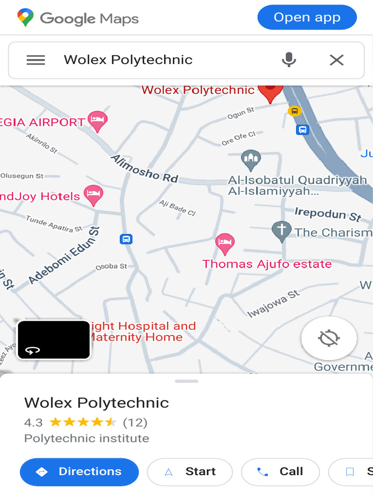 Wolex Polytechnic - Google Maps | PDF